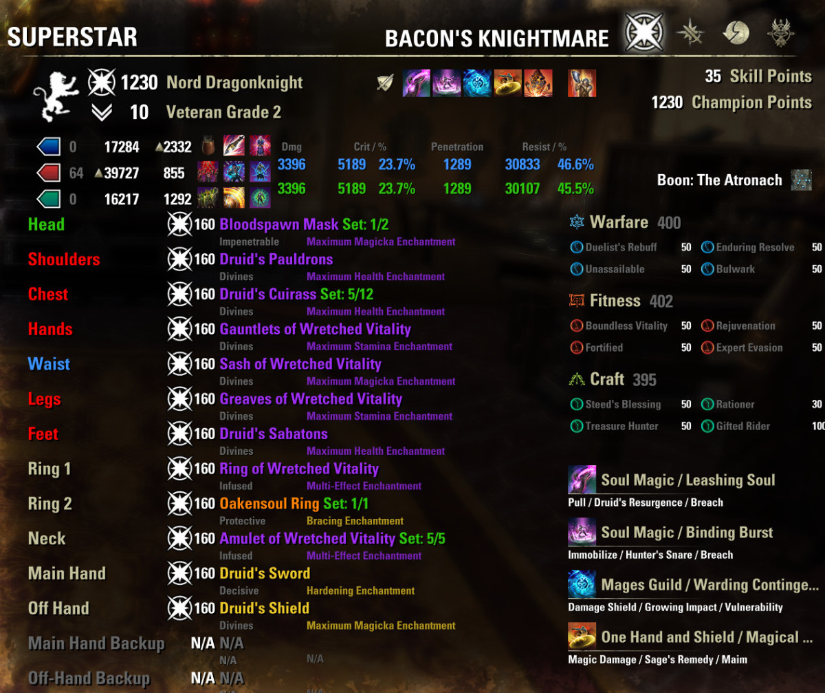 DK 1 Bar Easy/Beginner PVE Scribing Tank Build - ESO Hub - Elder ...